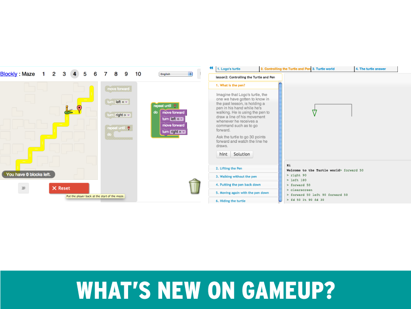 Blockly And Turtle Academy Coding Games Now On Gameup Brainpop Educators